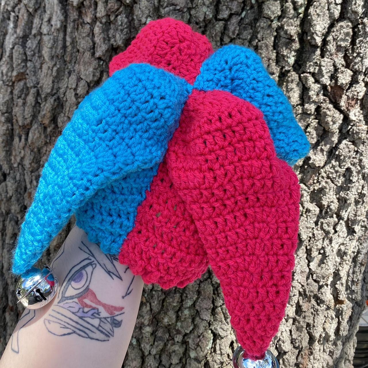 Crochet 4 Point Jester Hat💙🩷This hat is very soft!... - Depop