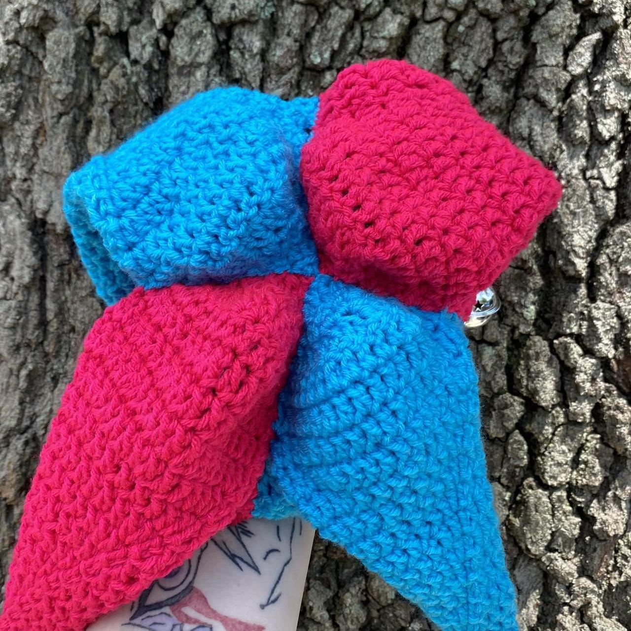 Crochet 4 Point Jester Hat💙🩷This hat is very soft!... - Depop