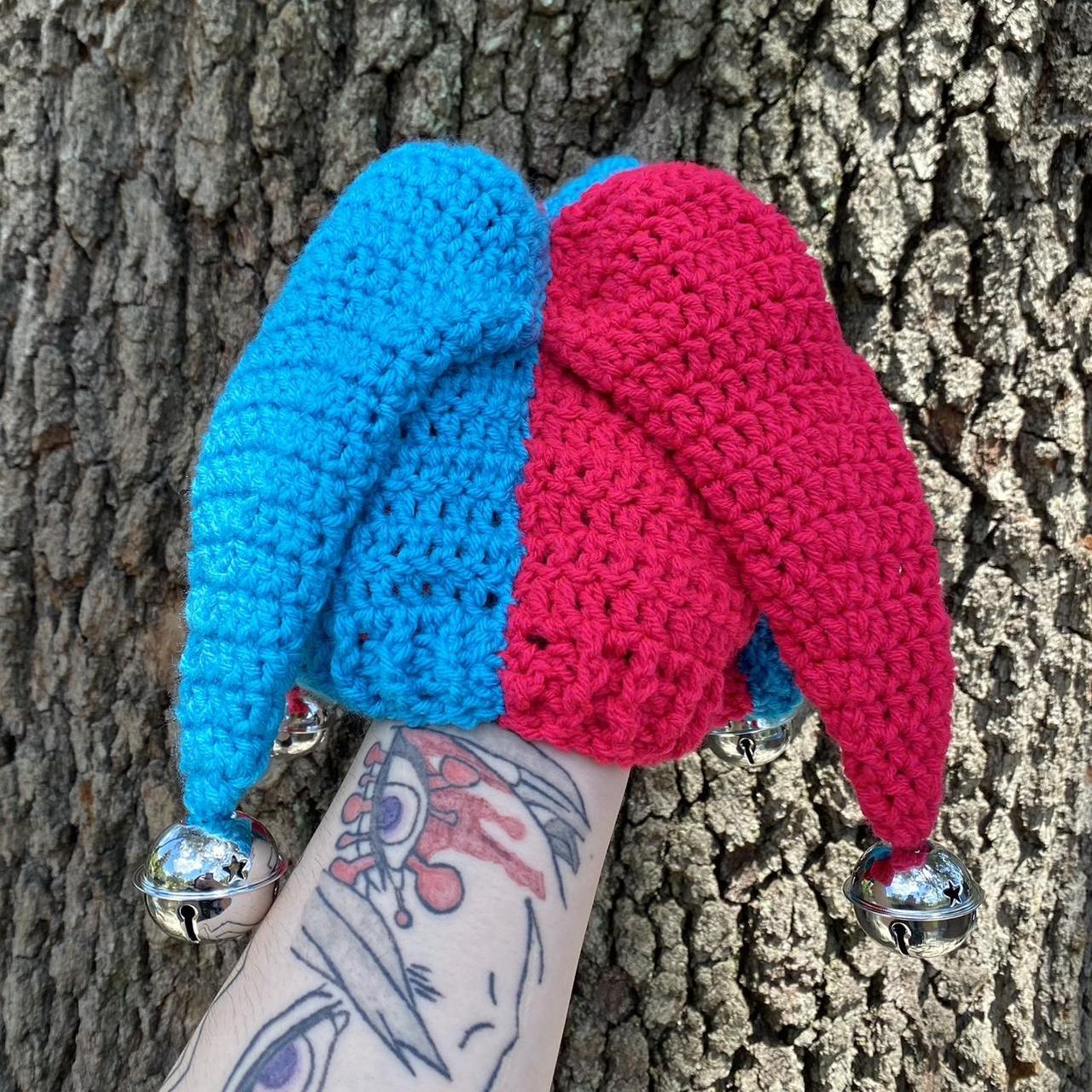 Crochet 4 Point Jester Hat💙🩷This hat is very soft!... - Depop
