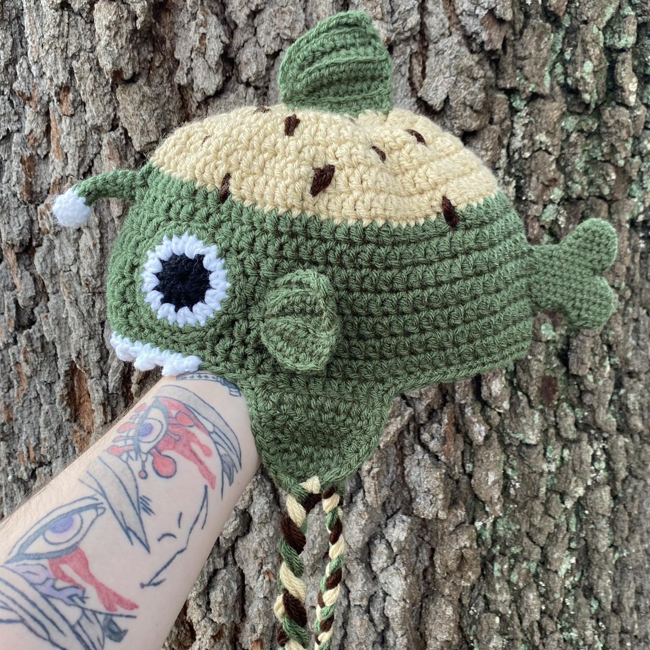Crochet Adult Sized Green Angler Fish Hat! This hat... | Depop