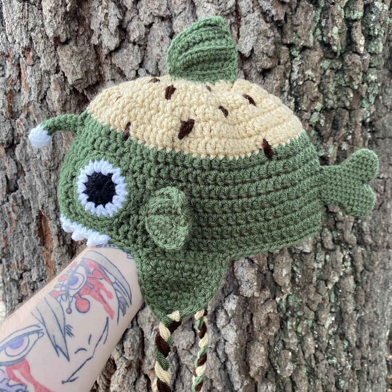 Crochet Adult Sized Green Angler Fish Hat! This hat... | Depop