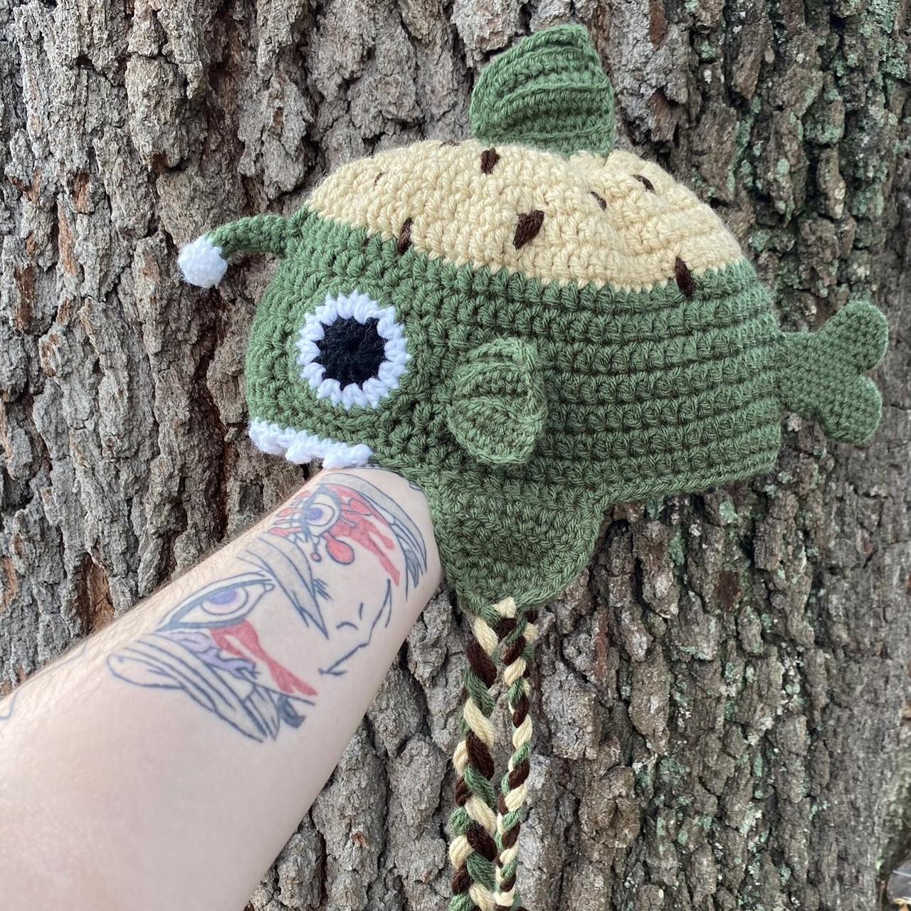 Crochet Adult Sized Green Angler Fish Hat! This hat... | Depop