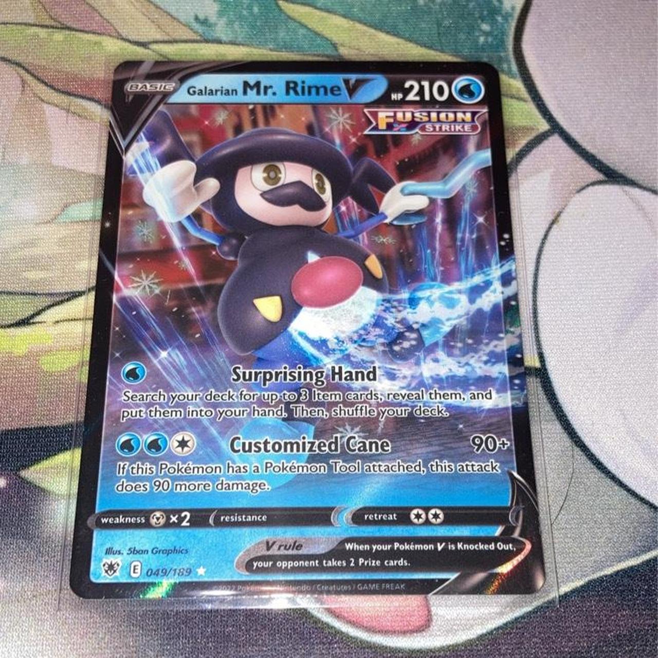 Pokémon Galarian Mr. Rime V Fusion Strike Card. Can... - Depop