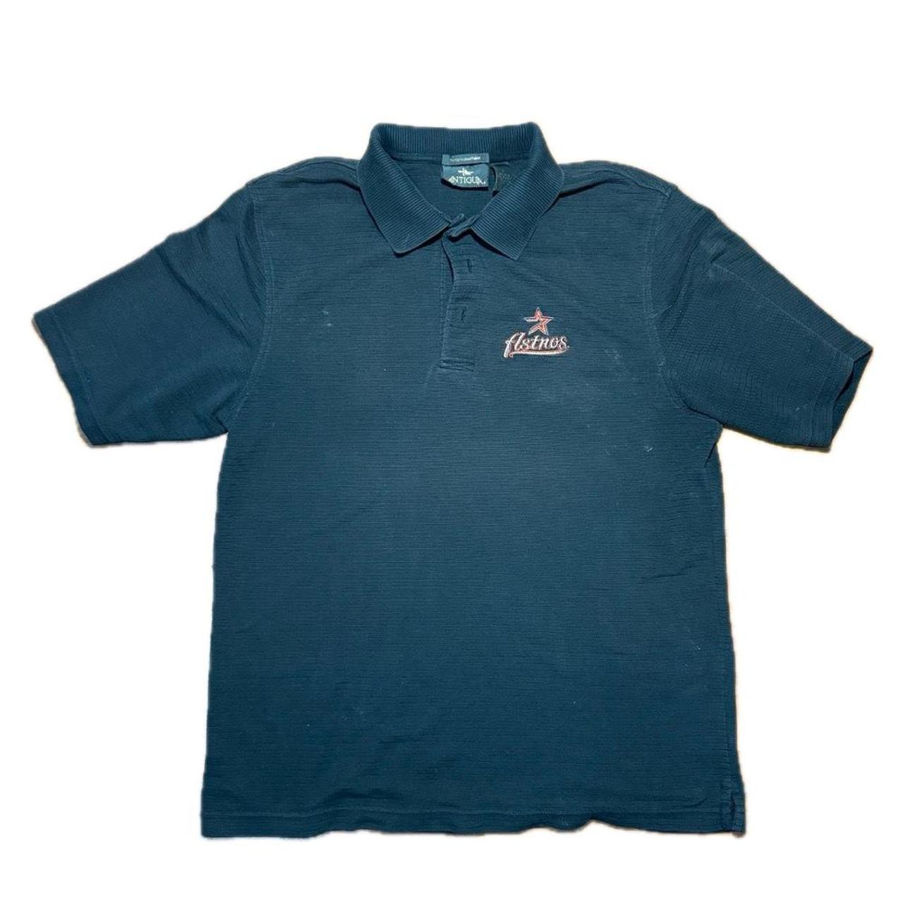 VINTAGE 2000S HOUSTON ASTROS POLO SHIRT 10/10... - Depop