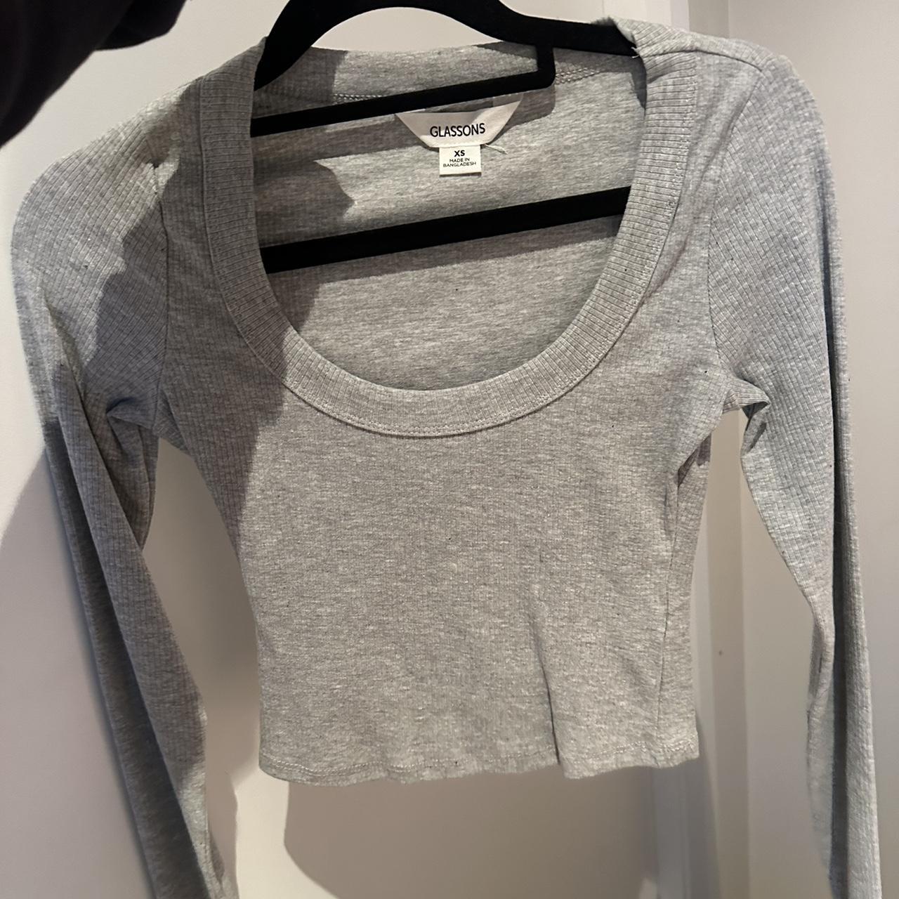 glassons grey long sleeve size xs - Depop