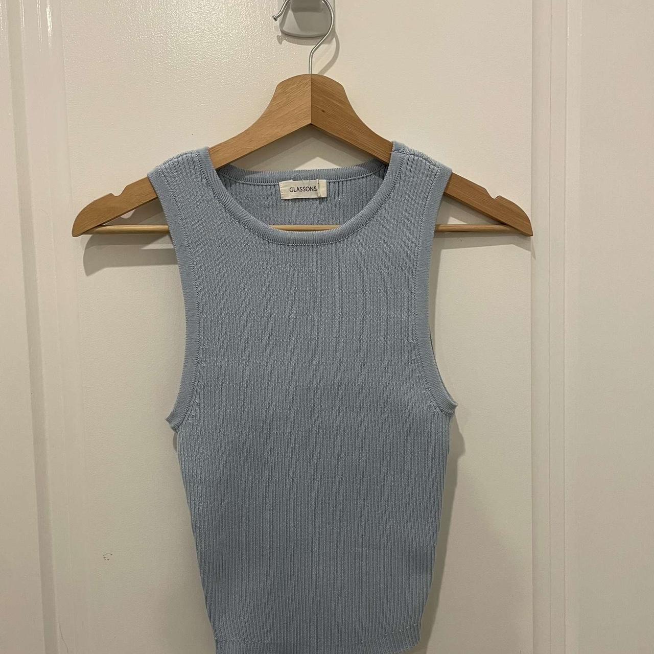 BLUE GLASSONS TANK great material worn once - Depop