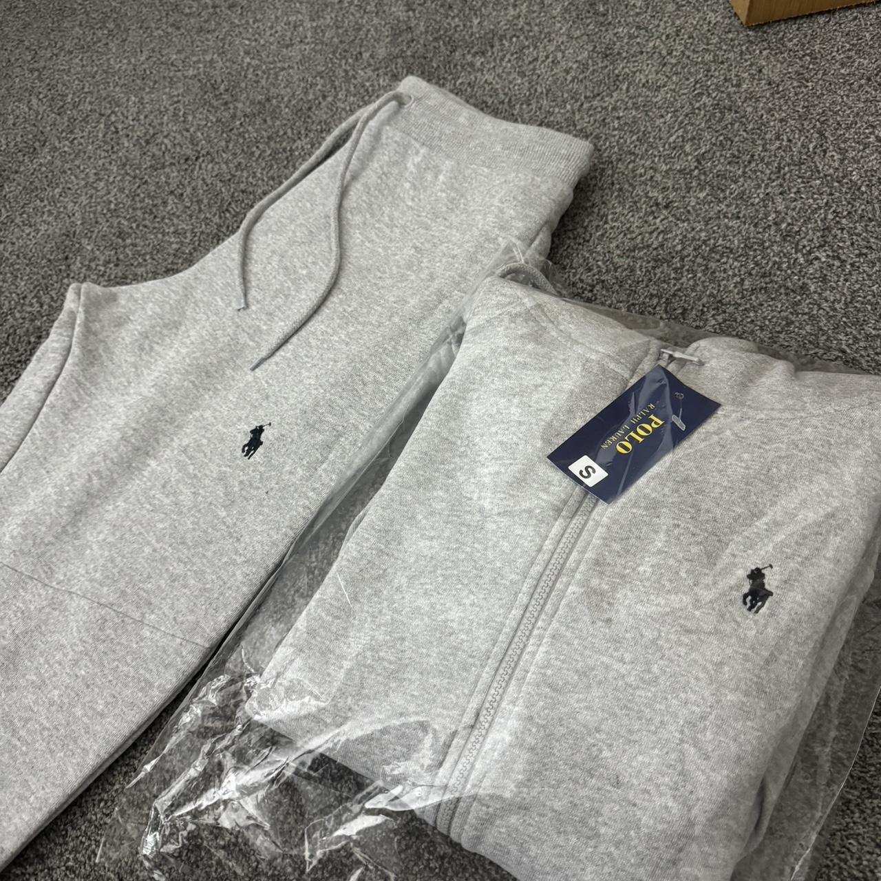 Grey Polo Ralph Lauren tracksuit Message for sizes!... - Depop