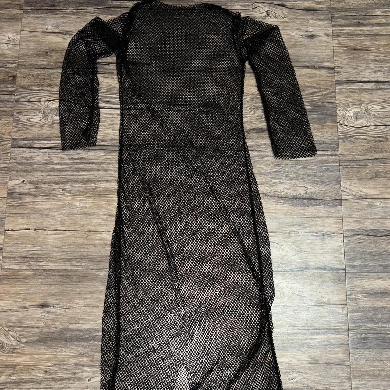 Black fishnet mesh bodycon dress, super sexy! Wore... | Depop