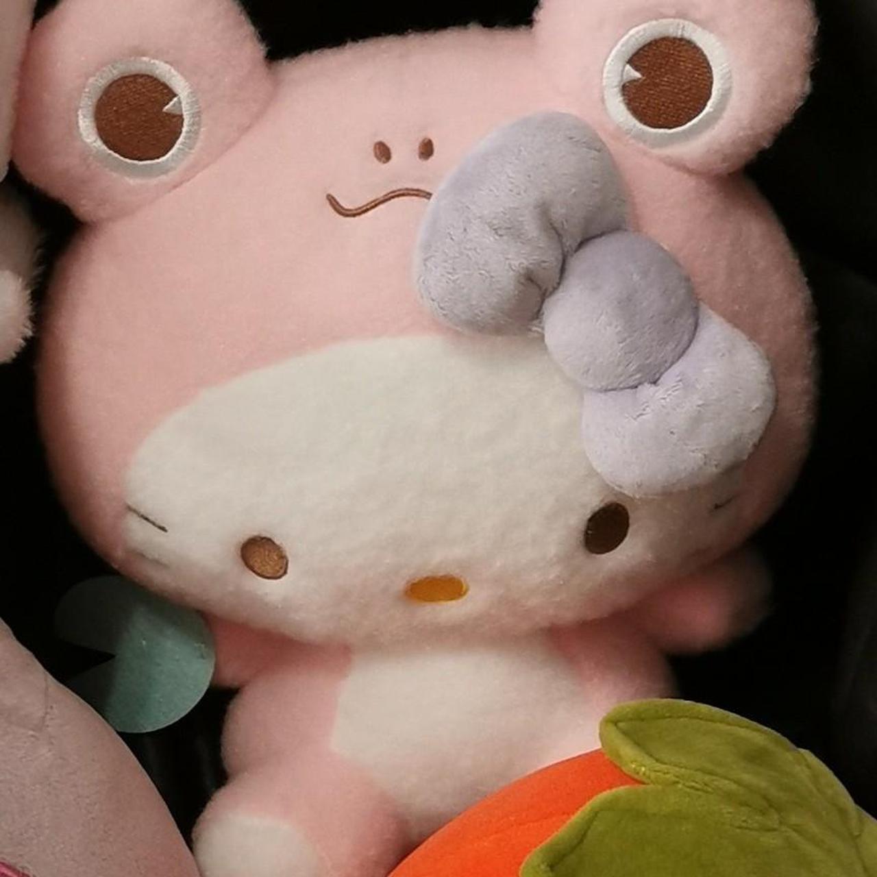 Sanrio Hello Kitty Pink Frog Felt Plush Brand new... - Depop
