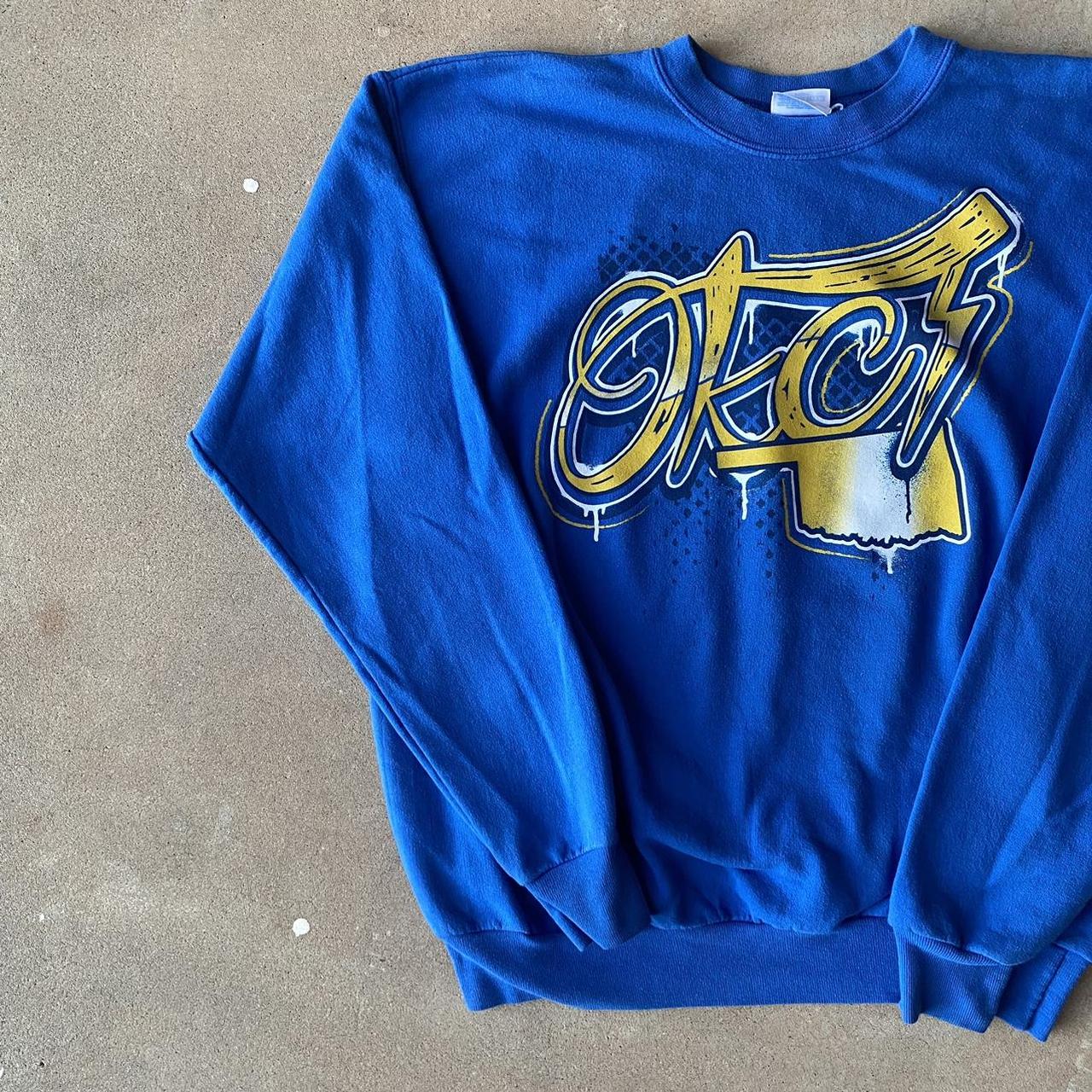 Y2K Oklahoma City thunder crewneck ⚡️ Size M #OKC... - Depop