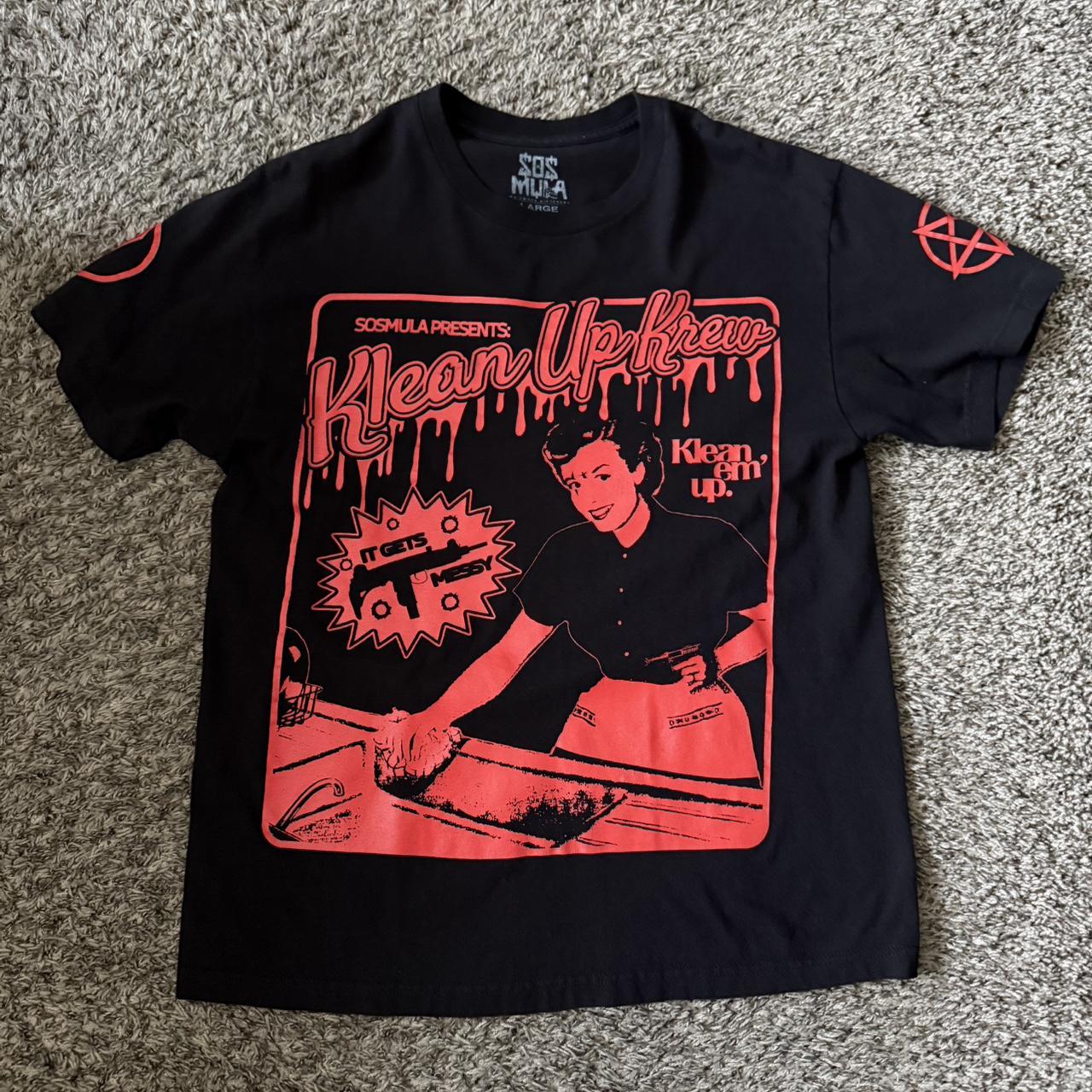 Sosmula klean up krew tee klean em up Size large... | Depop