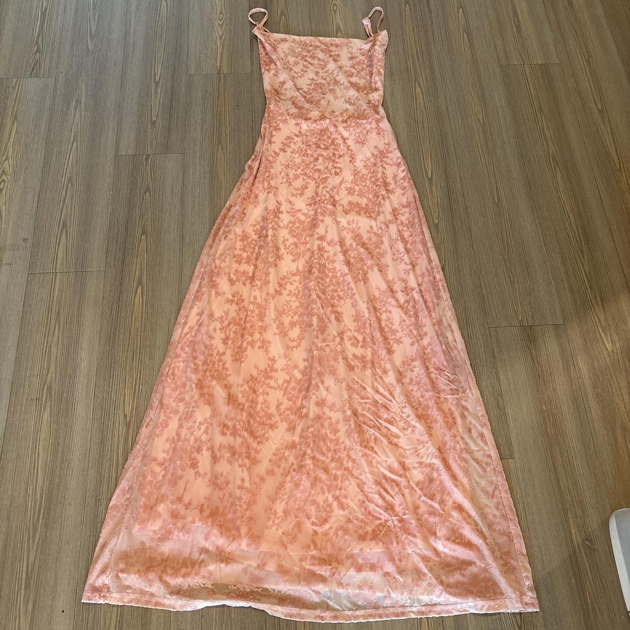 princess polly, us 2, peach, long, backless, dress... | Depop
