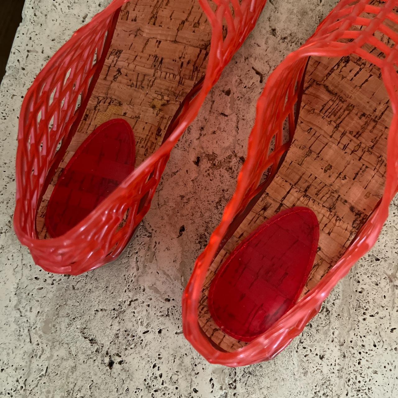 Red jelly sandals. Ordered two pairs off AMZ and... - Depop