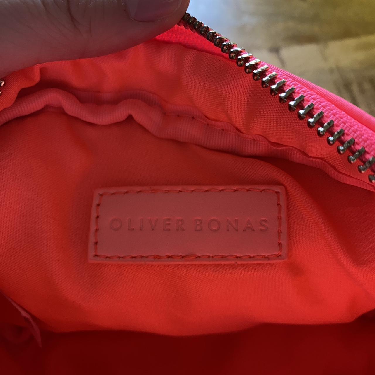 Oliver Bonas bright pink cross body bag - Depop