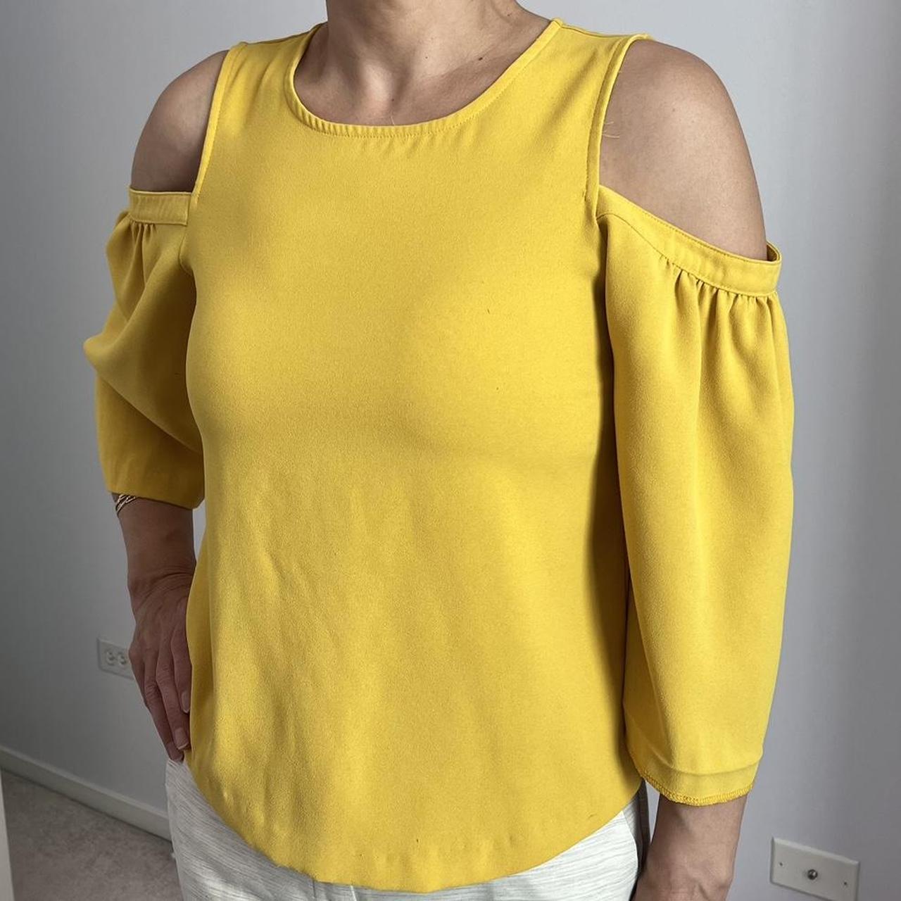 Yellow Anne Taylor Work top! - Depop