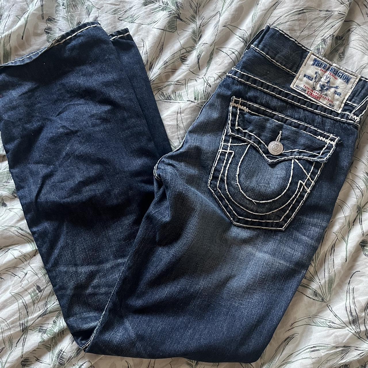 Ricky true religion jeans 36" Waist 32"... - Depop
