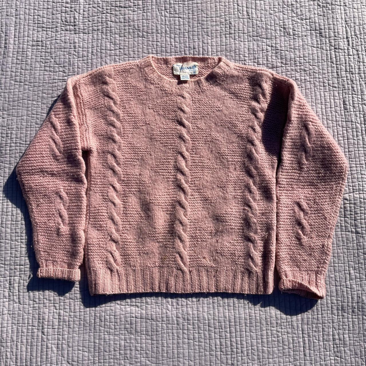 Vintage 50s dusty rose Deans of Scotland wool... | Depop