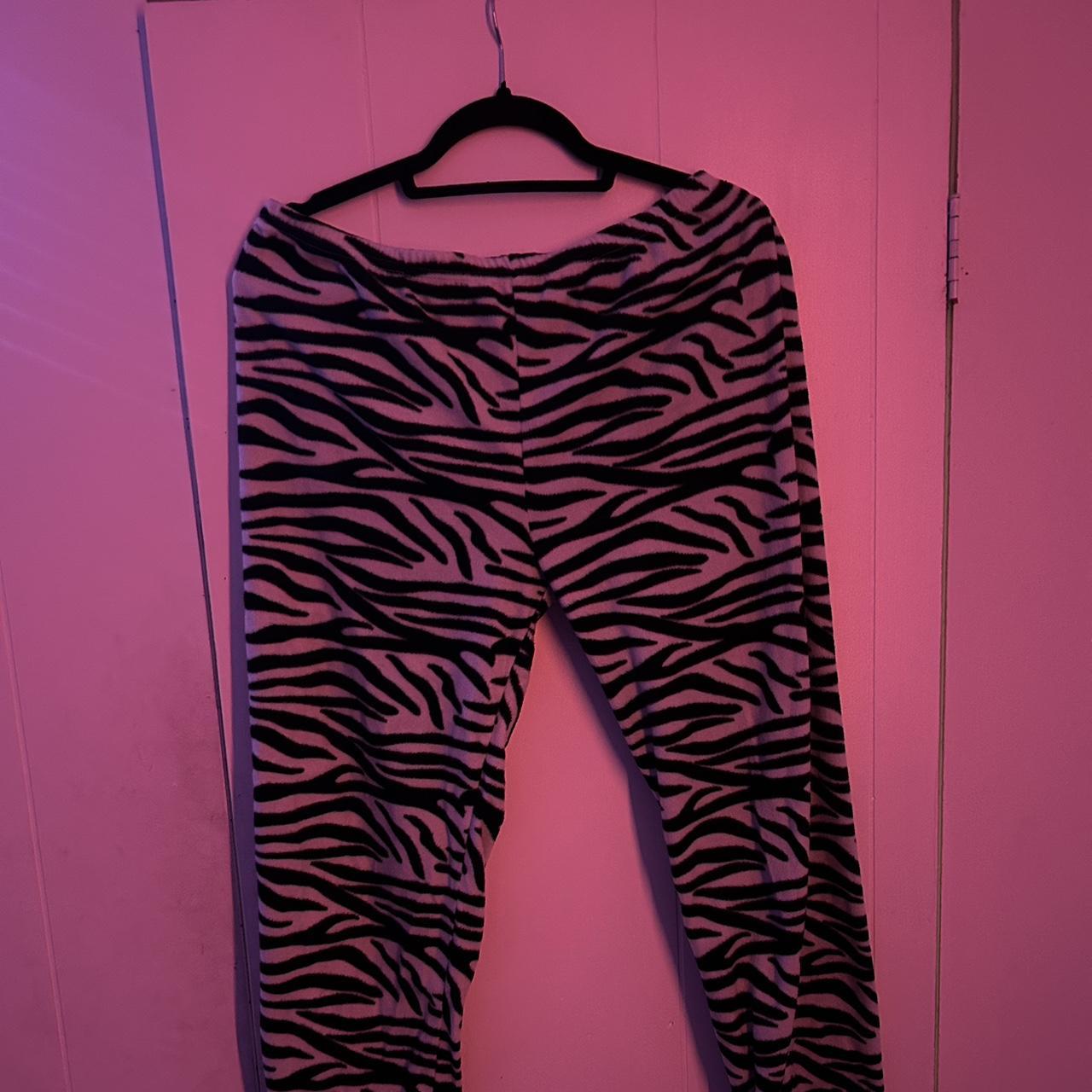cheetah print fluffy Pj pants Scene/emo baddie... - Depop