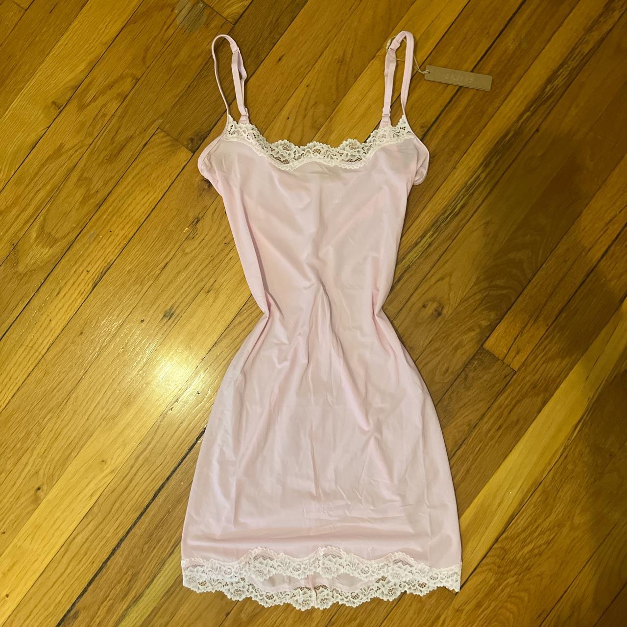 Skims Fits Everybody Slip Dress Short In Cherry Depop