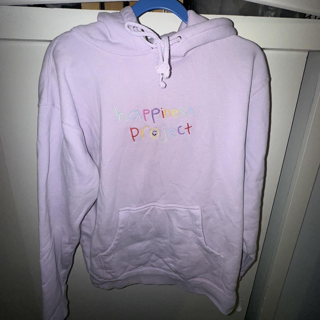 pastel purple happiness project hoodie size medium,... - Depop