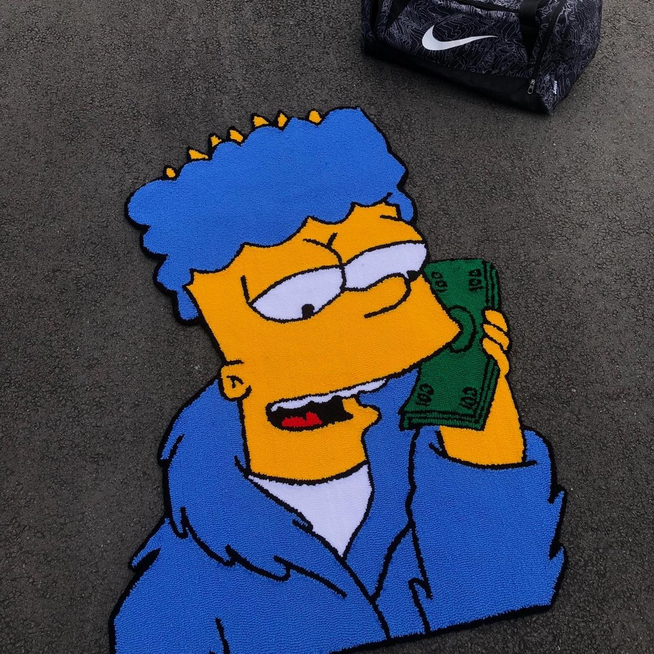 Bart Simpson Rug Custom handmade Bart Simpson... - Depop