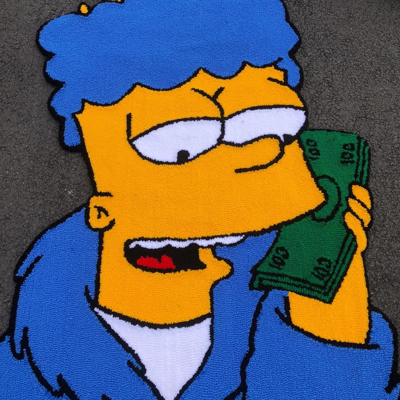 Bart Simpson Rug Custom handmade Bart Simpson... - Depop