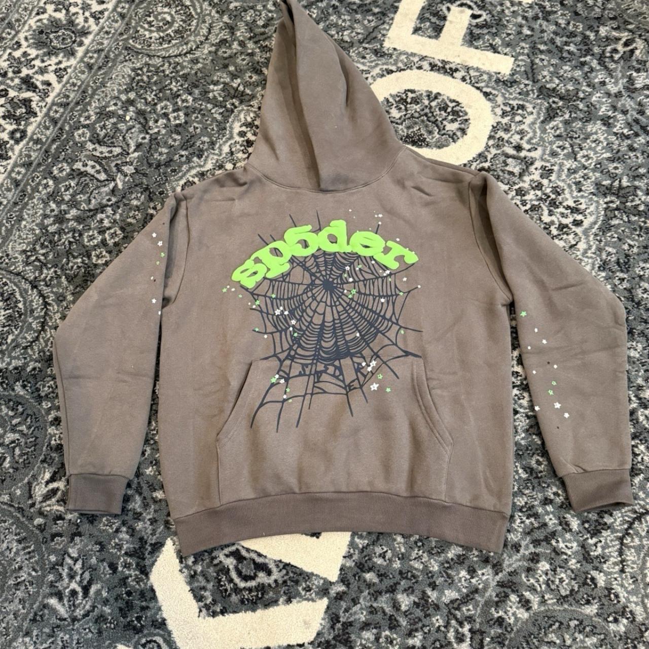 Sp5der Punk V2 'Slate Grey' Hoodie Size M | Depop