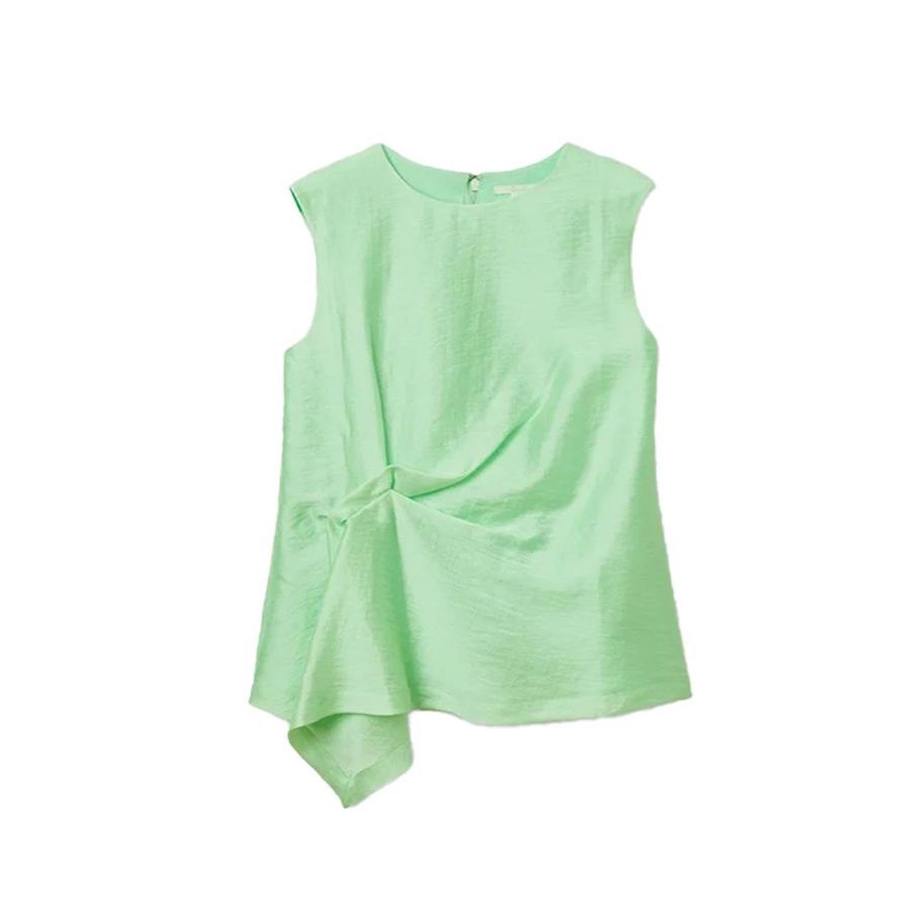 COS draped knot green tank top Mint condition - Depop