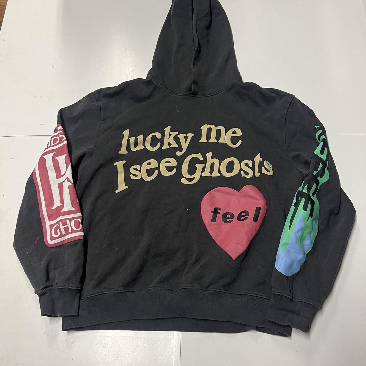 Kanye west Lucky Me I See Ghosts hooded sweatshirt... - Depop