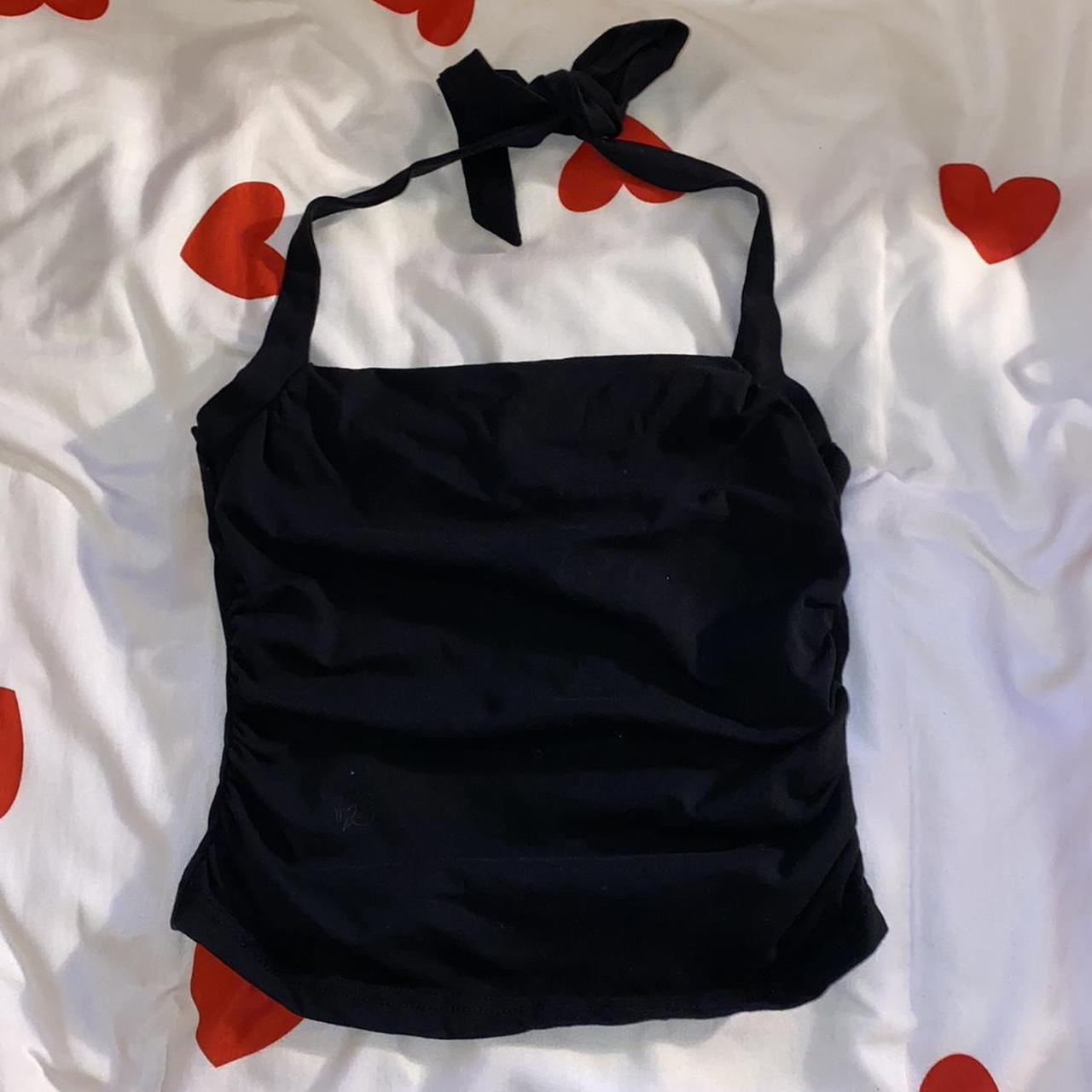 square neck halter top! open back -depop payment... - Depop