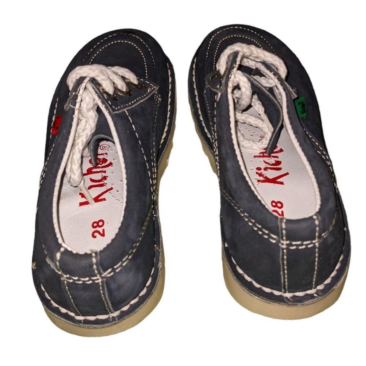 Adorable Kicker blue kids loafer shoes navy blue... - Depop