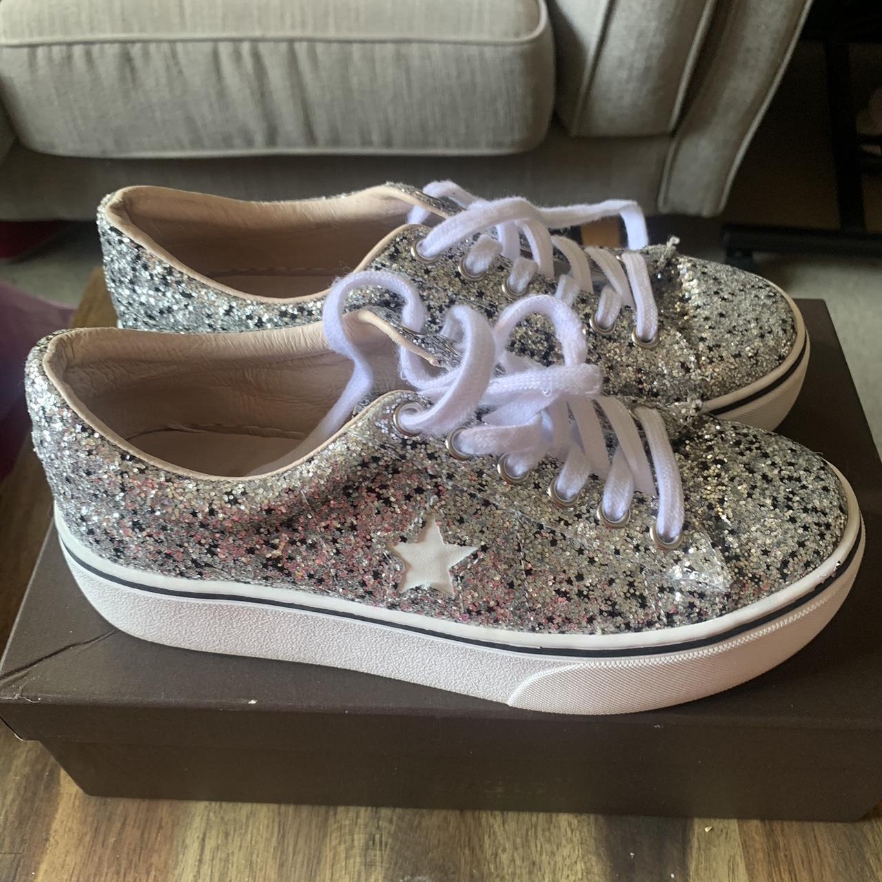 Sparkly glitter sneaker with fun stars! I have tried... - Depop
