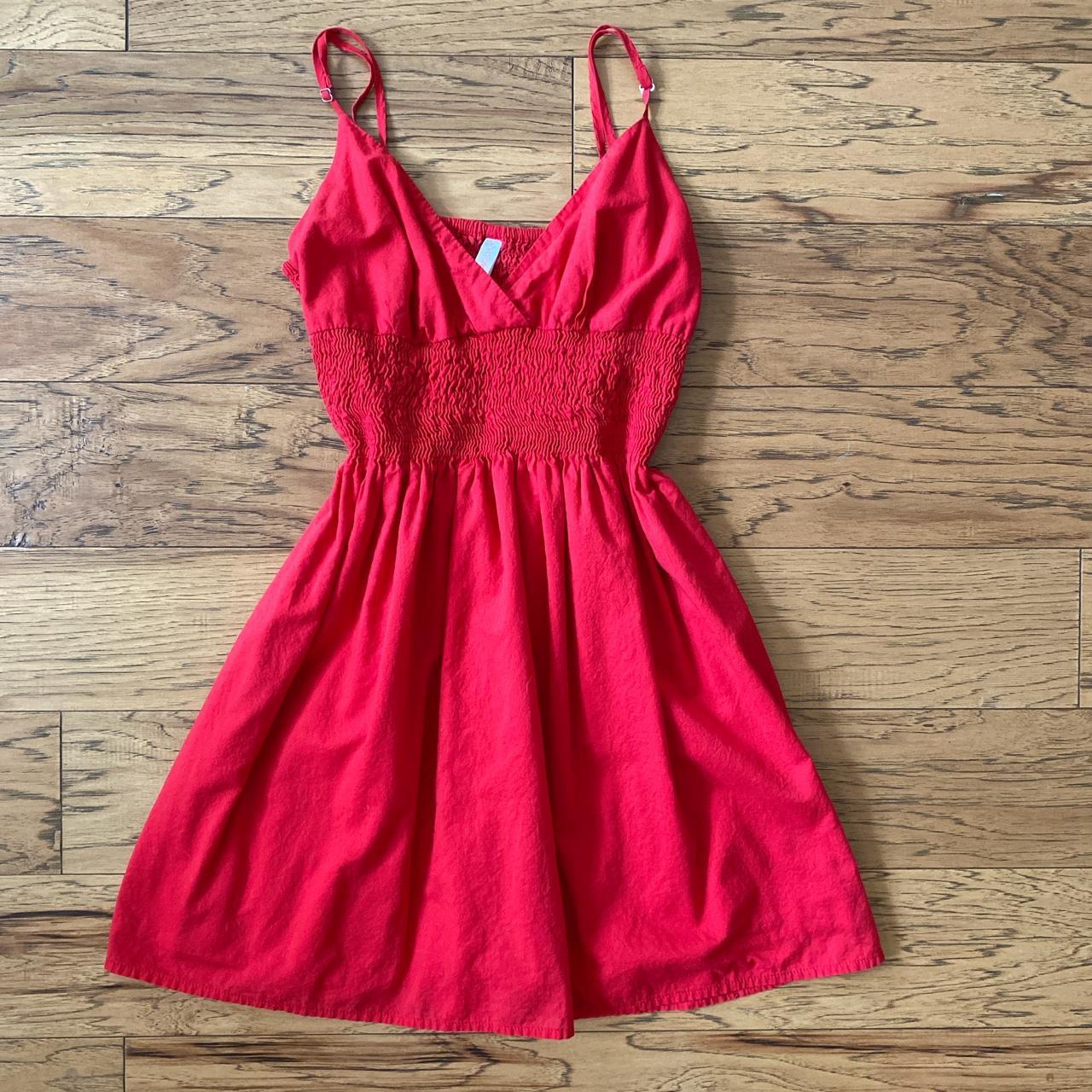 adorable red mini dress very lightweight & perfect... - Depop