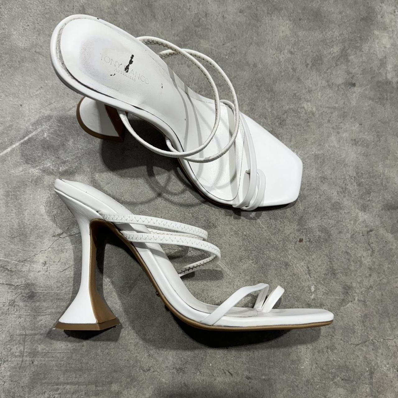 Tony Bianco white heels Size Women’s AUS 7 Glue... - Depop