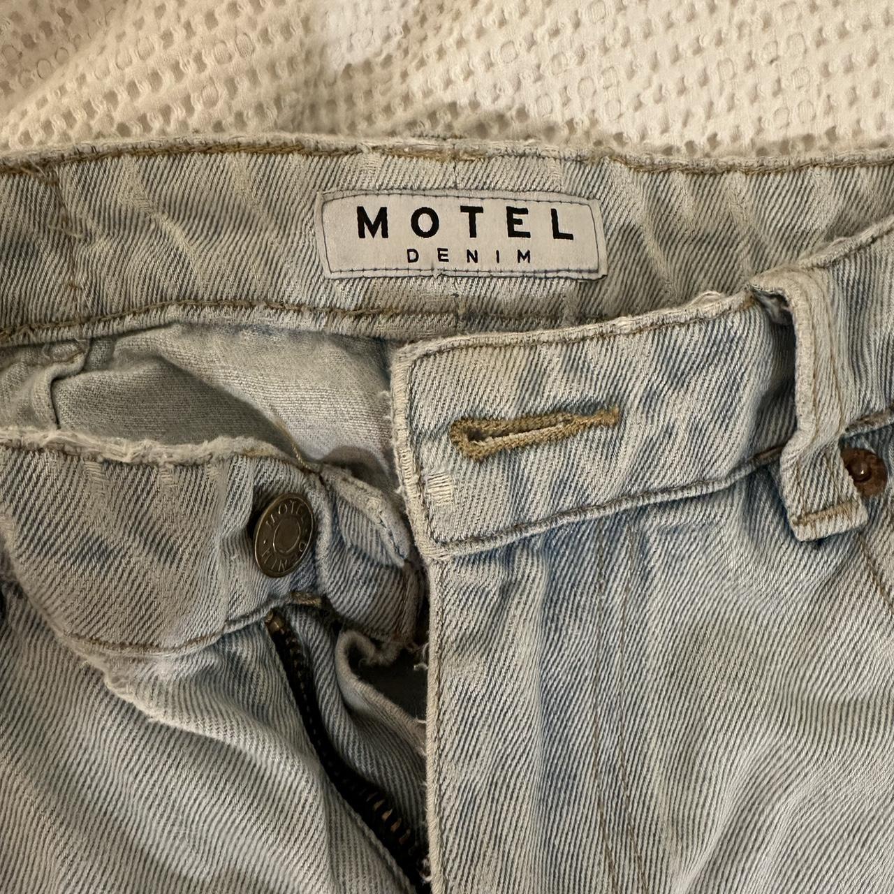 Motel rocks parallel jeans in light wash Message... | Depop