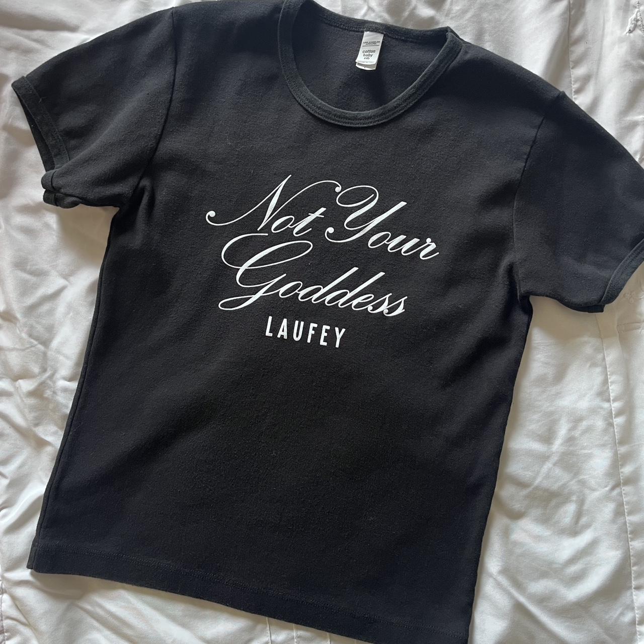 Laufey The goddess tour Baby tee merch "Not your... - Depop
