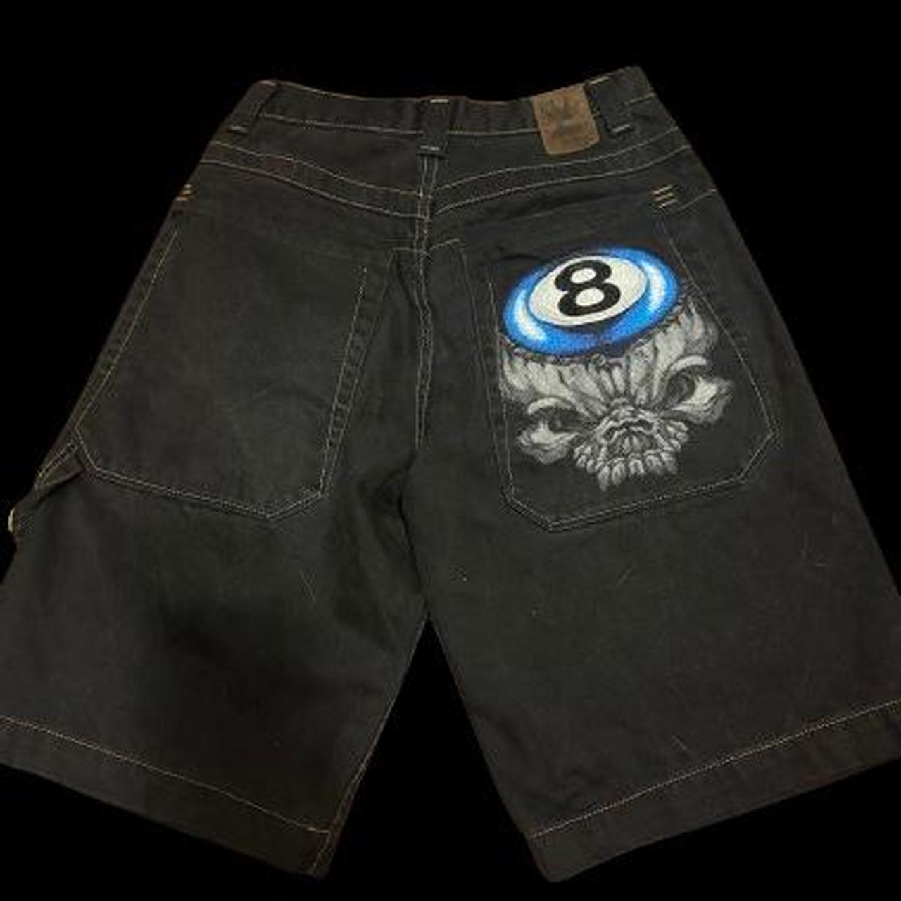 jnco 8ball skull jorts great condition, only see one... - Depop