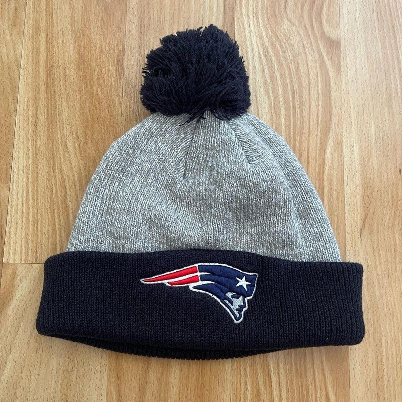 New England Patriots NFL Team Apparel Pom Beanie -... | Depop
