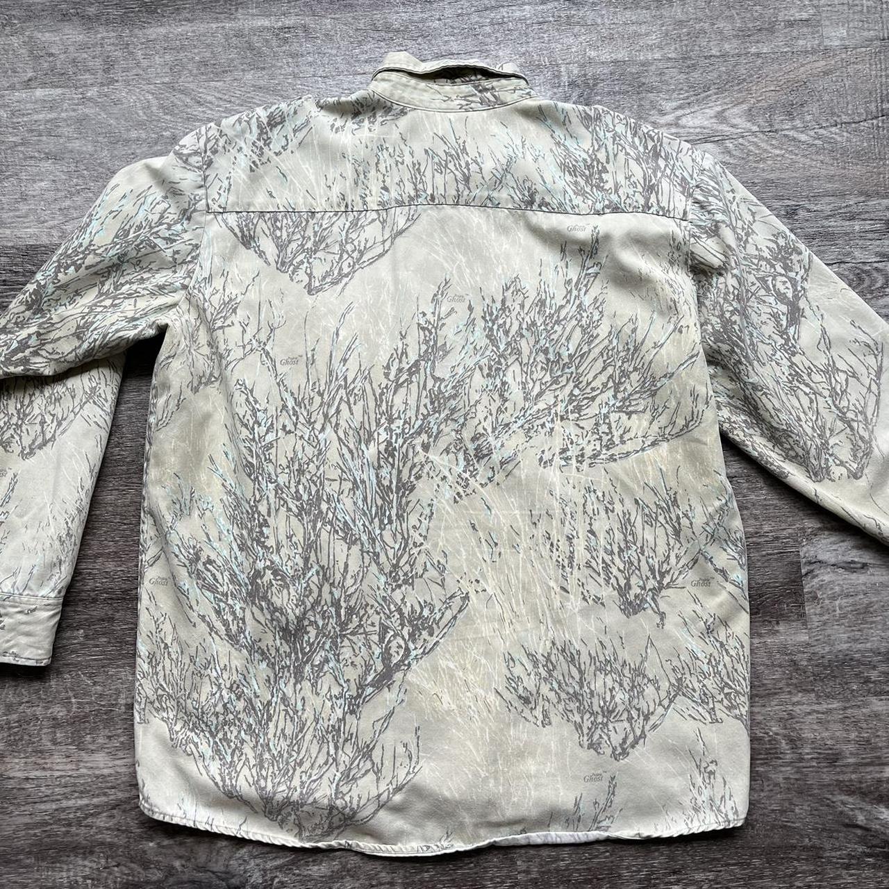 Vintage 80s prairie ghost camo button up... - Depop