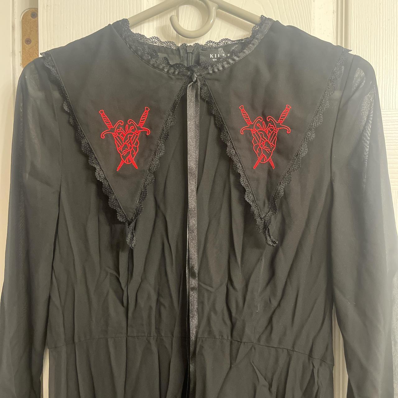 Black and red Killstar goth dress #gothfashion... - Depop