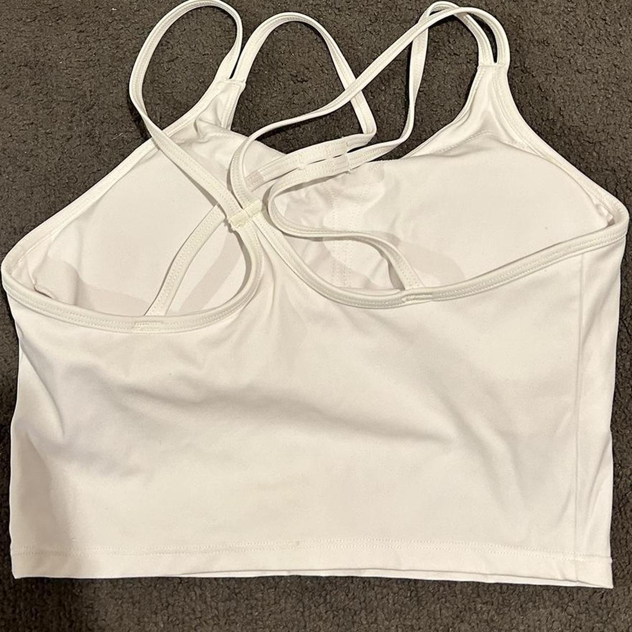 Halara workout crop top size 6 with built in bra,... - Depop