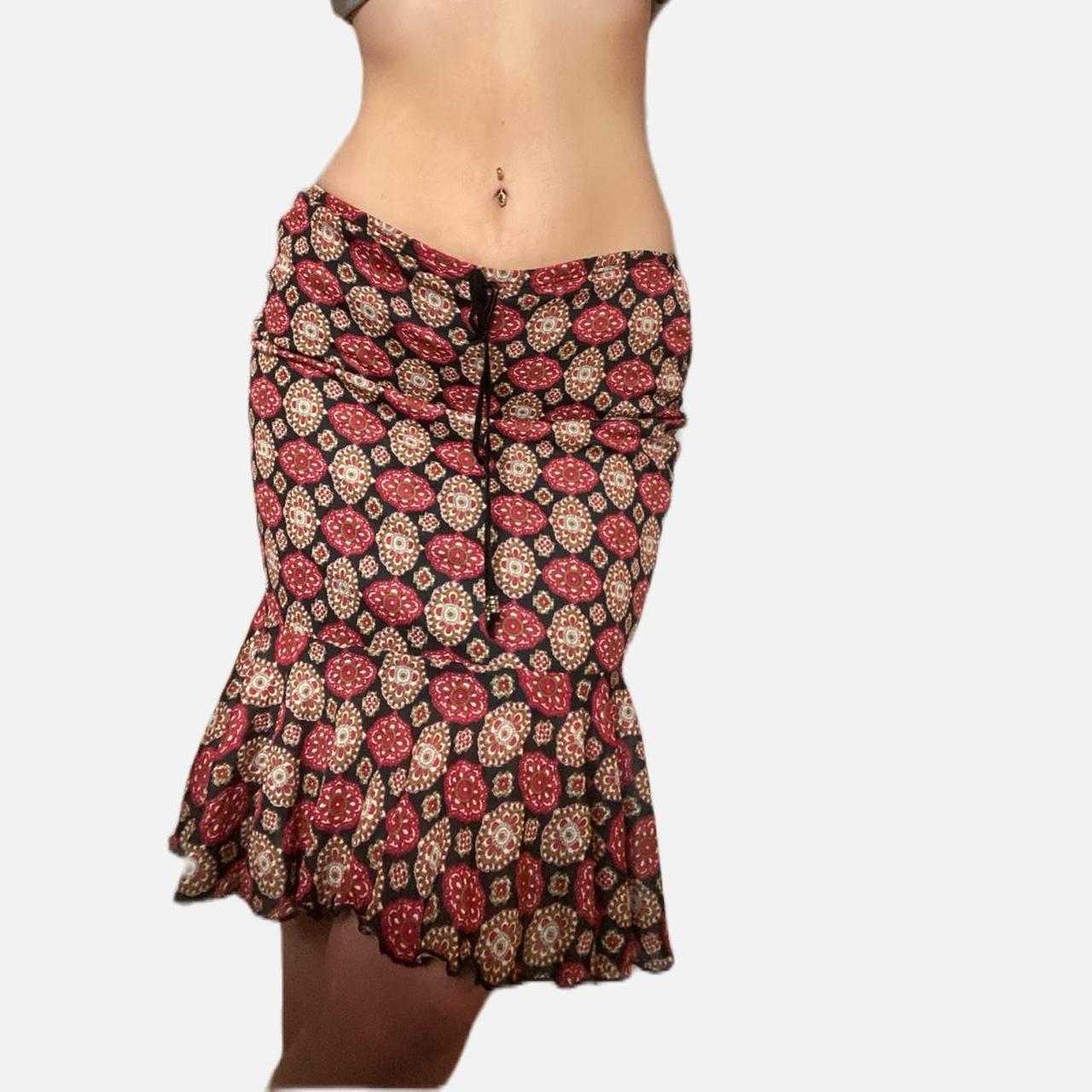 Gorgeous 90s asymmetrical fish tail flared midi... | Depop