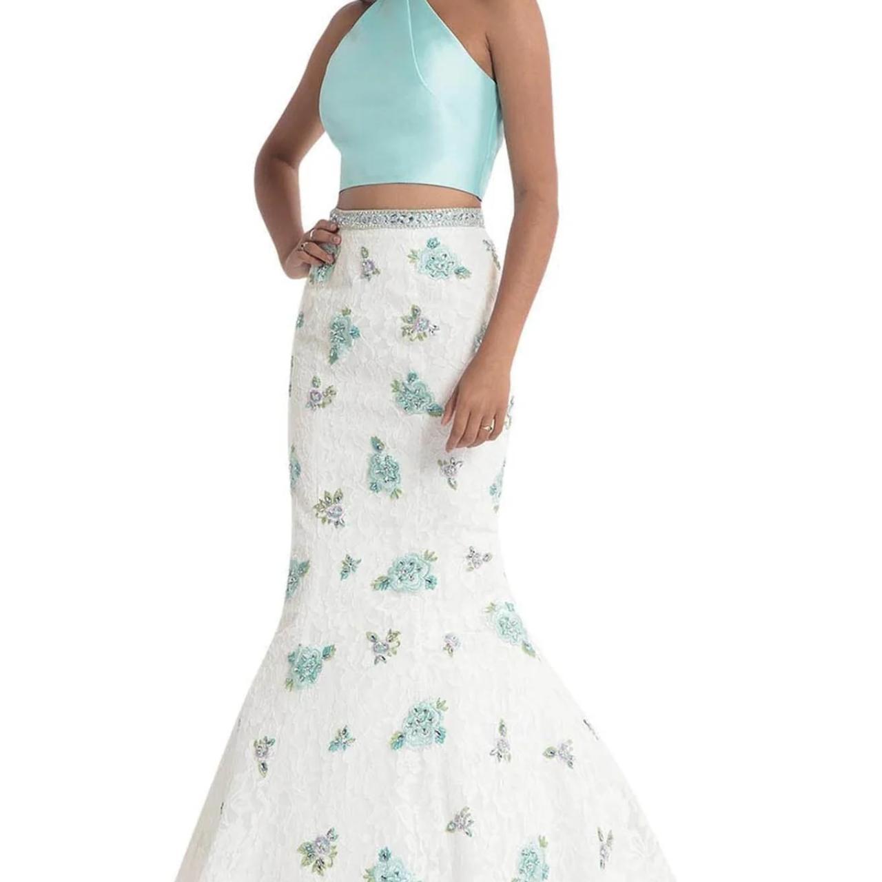 Rachel Allan Halter high neck 2-piece prom dress... - Depop