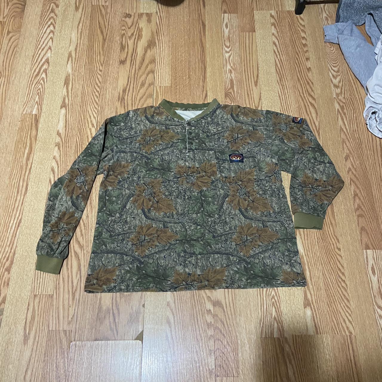 vintage camo long sleeve pocket shirt W26 L28 - Depop