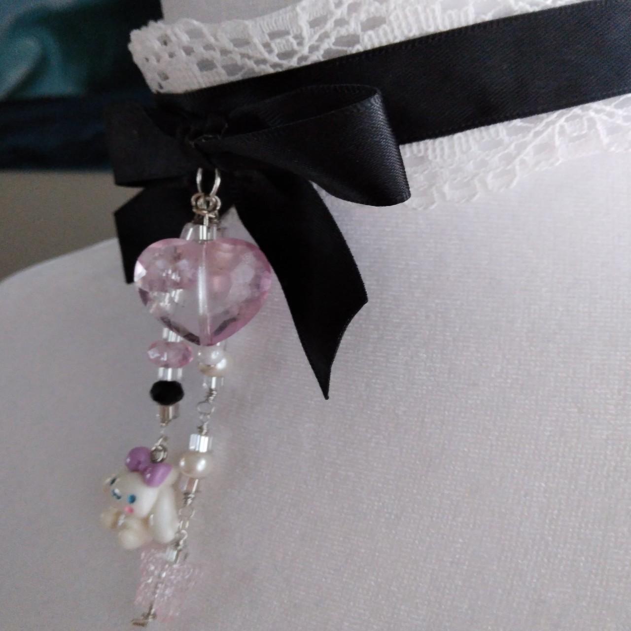 Coquette Lace Ribbon Chocker Sweet Lolita Maid -... - Depop