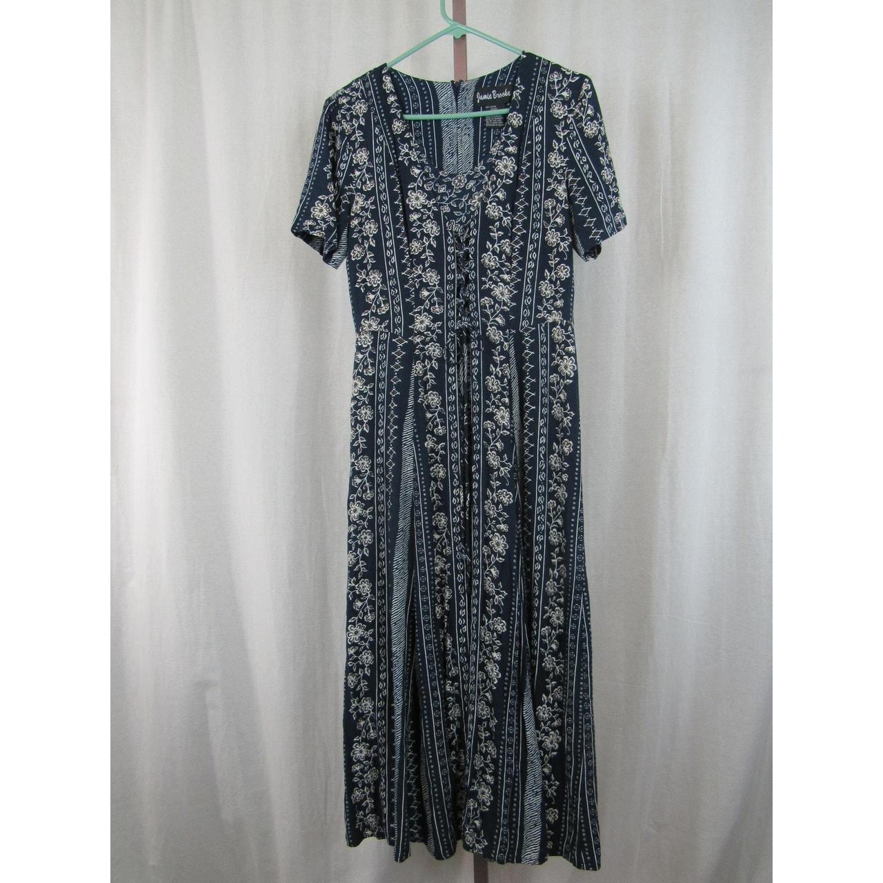 Jamie Brooke 9/10 Front Tie Vintage Floral Midi Maxi... - Depop