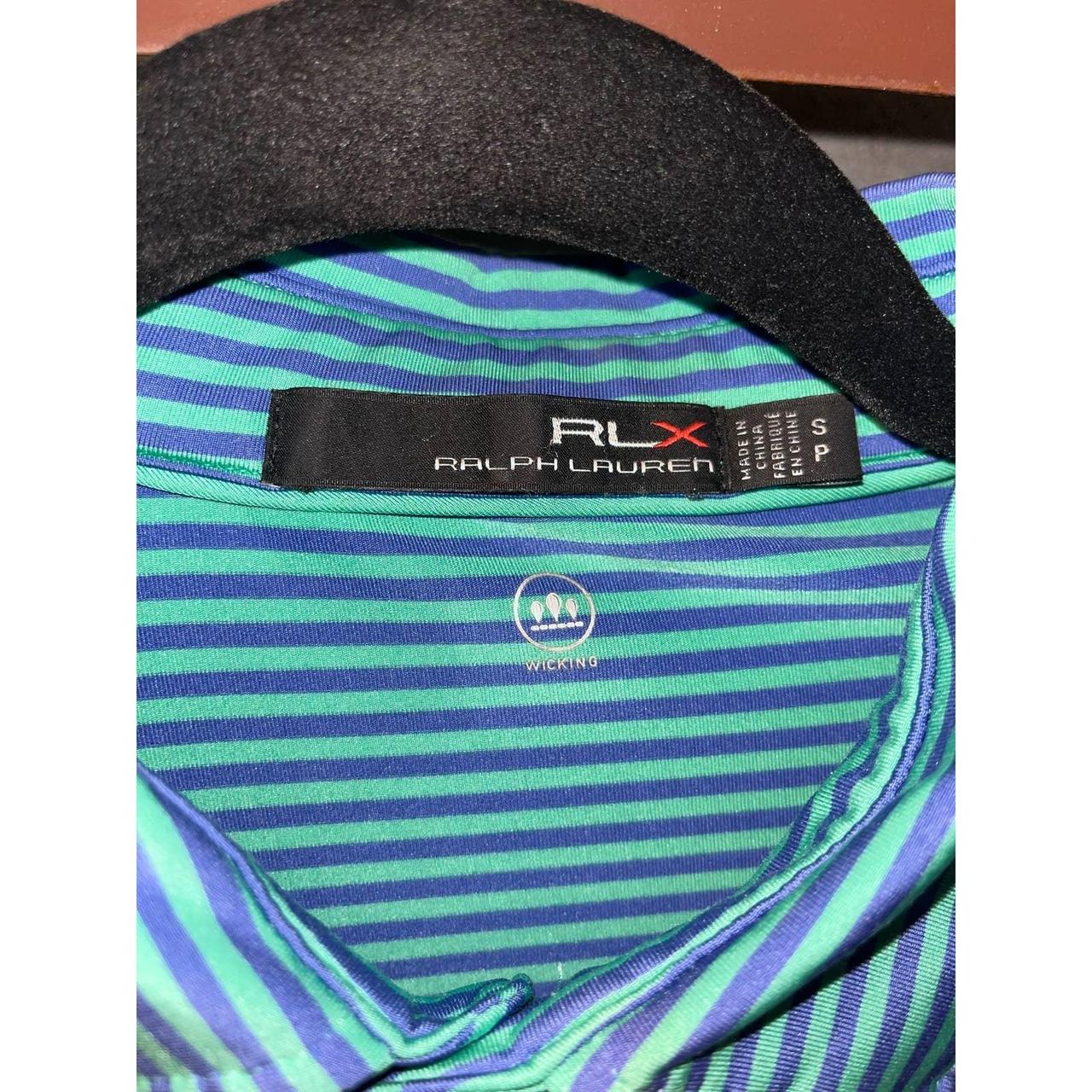 RLX Ralph Lauren Golf polo Size Small Green Blue... - Depop