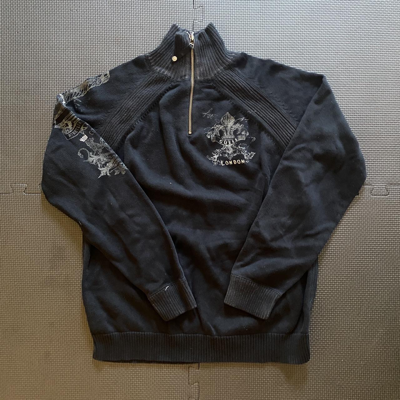 Guess fleece jacket super tuff graphics great for... - Depop