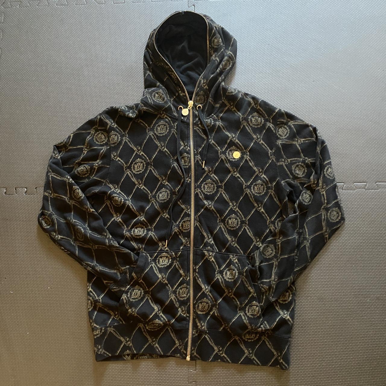 Volcom full zip all over print zee bones Hoodie ... - Depop