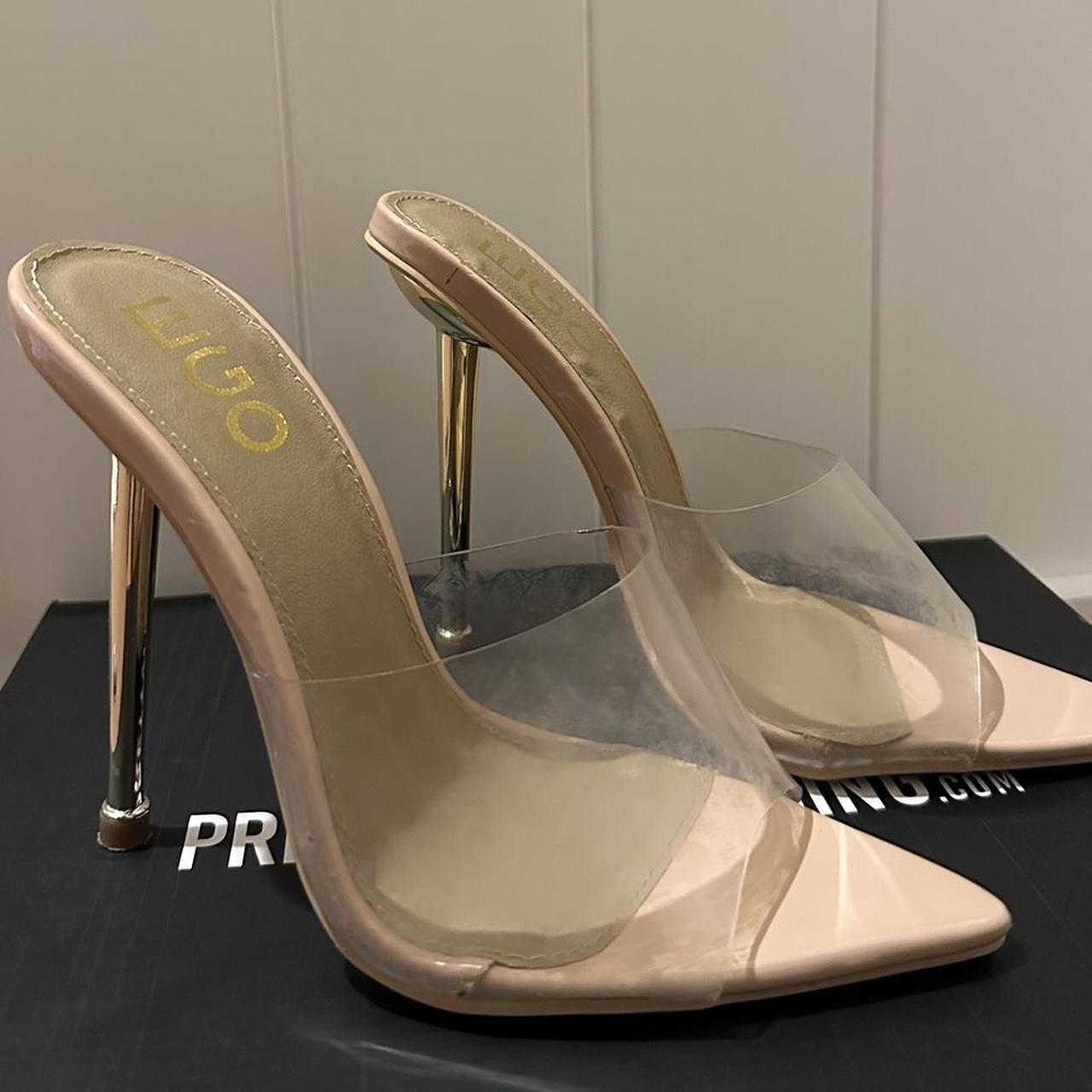 Ego Clear Perspex Open Toe Heels Size 3 Worn Once Depop